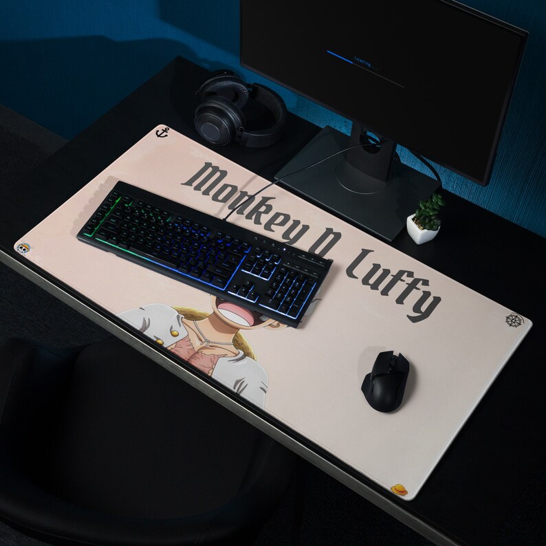 Monkey D Luffy One Piece Gaming Desk Mat Extra Large Anime Mouse Pad ...