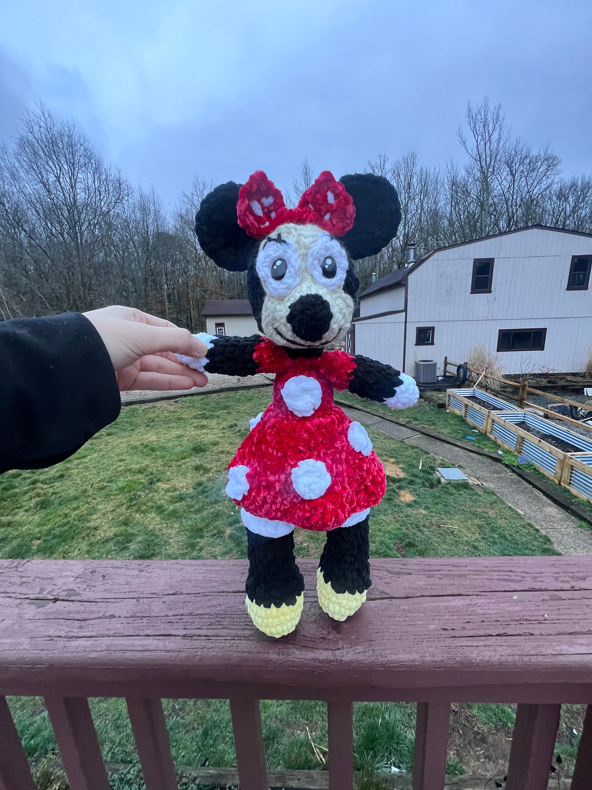 Crochet Minnie Mouse, Minnie Mouse Doll, Handmade Minnie Mouse Stuffed ...