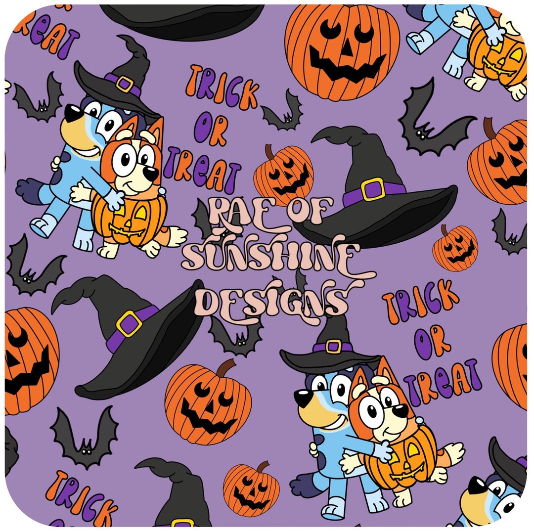 Bluey and Bingo, Halloween Bluey, Trick or Treat, Bingo and Bluey ...