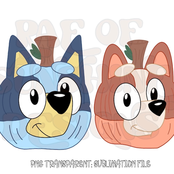 Bluey Pumpkin Png - Etsy