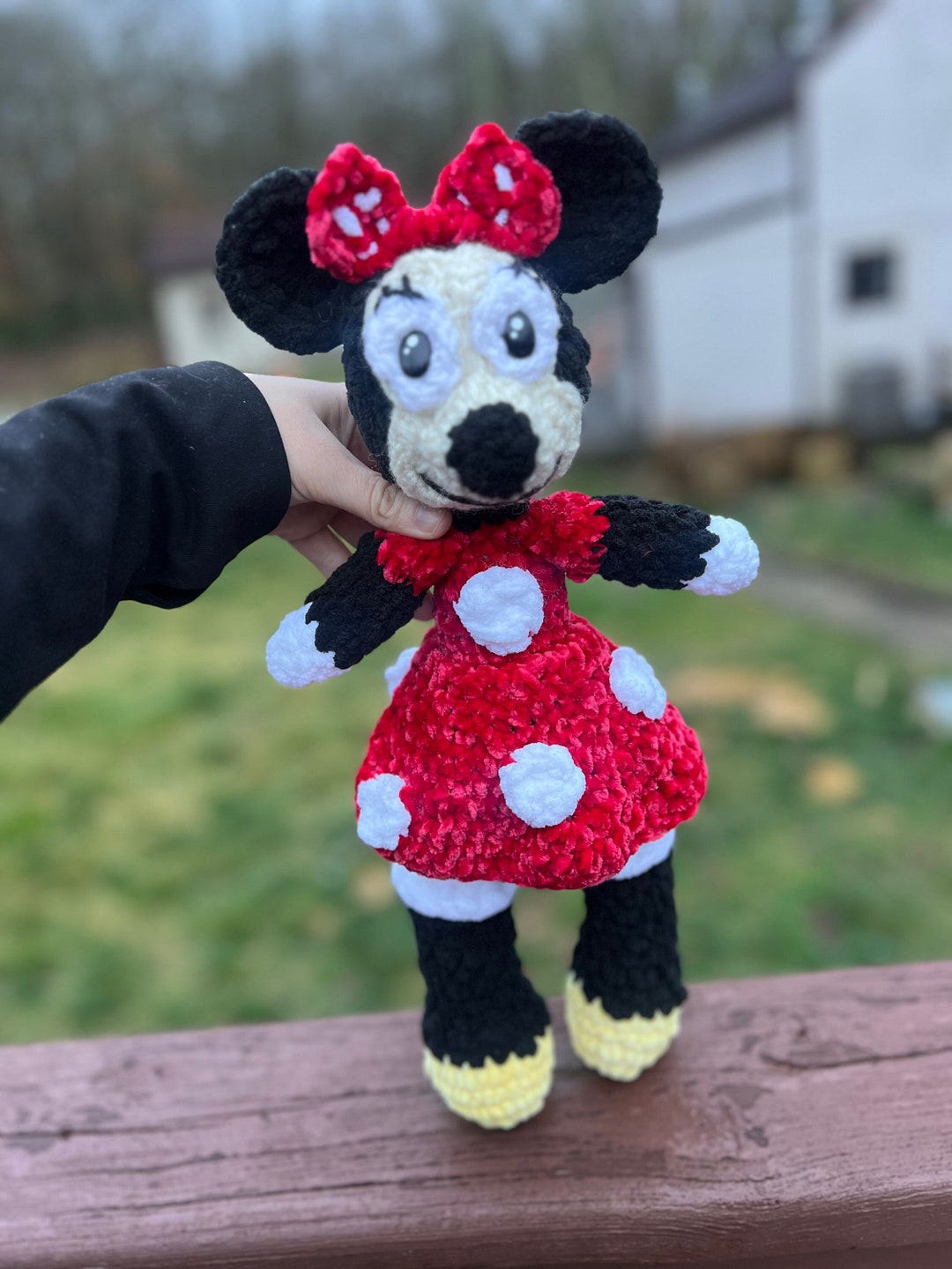 Crochet Minnie Mouse, Minnie Mouse Doll, Handmade Minnie Mouse Stuffed ...