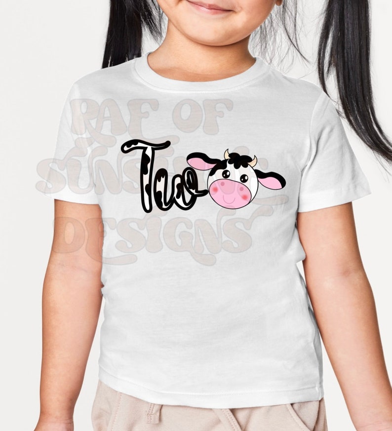 Turning Two Cow Png cute Cow Png Second Birthday Transparent - Etsy