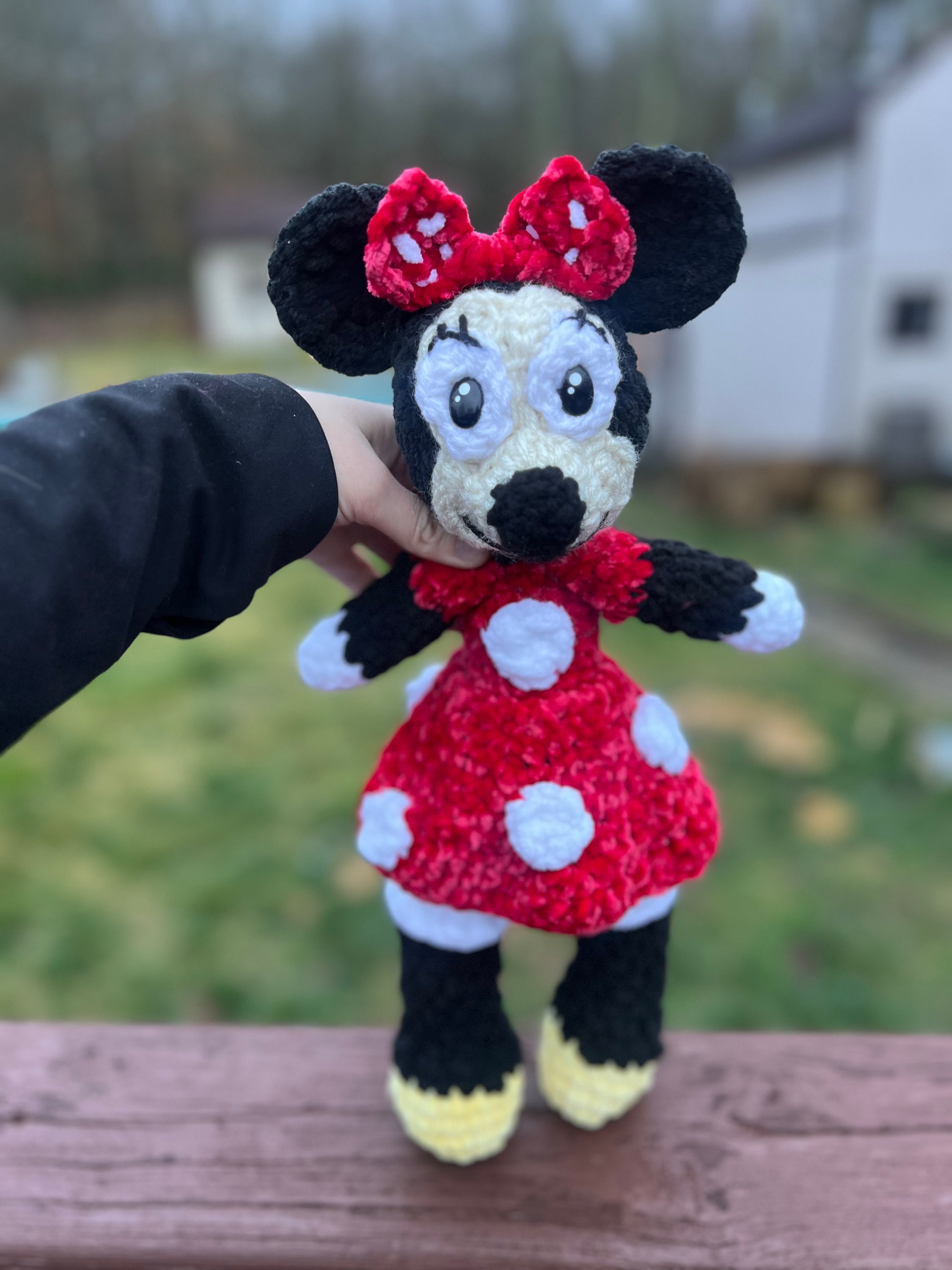 Crochet Minnie Mouse, Minnie Mouse Doll, Handmade Minnie Mouse Stuffed ...