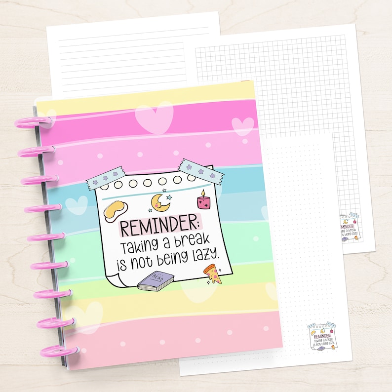 Reminder Note - Planner Cover, Planner Sheets, Happy Planner, Planner ...