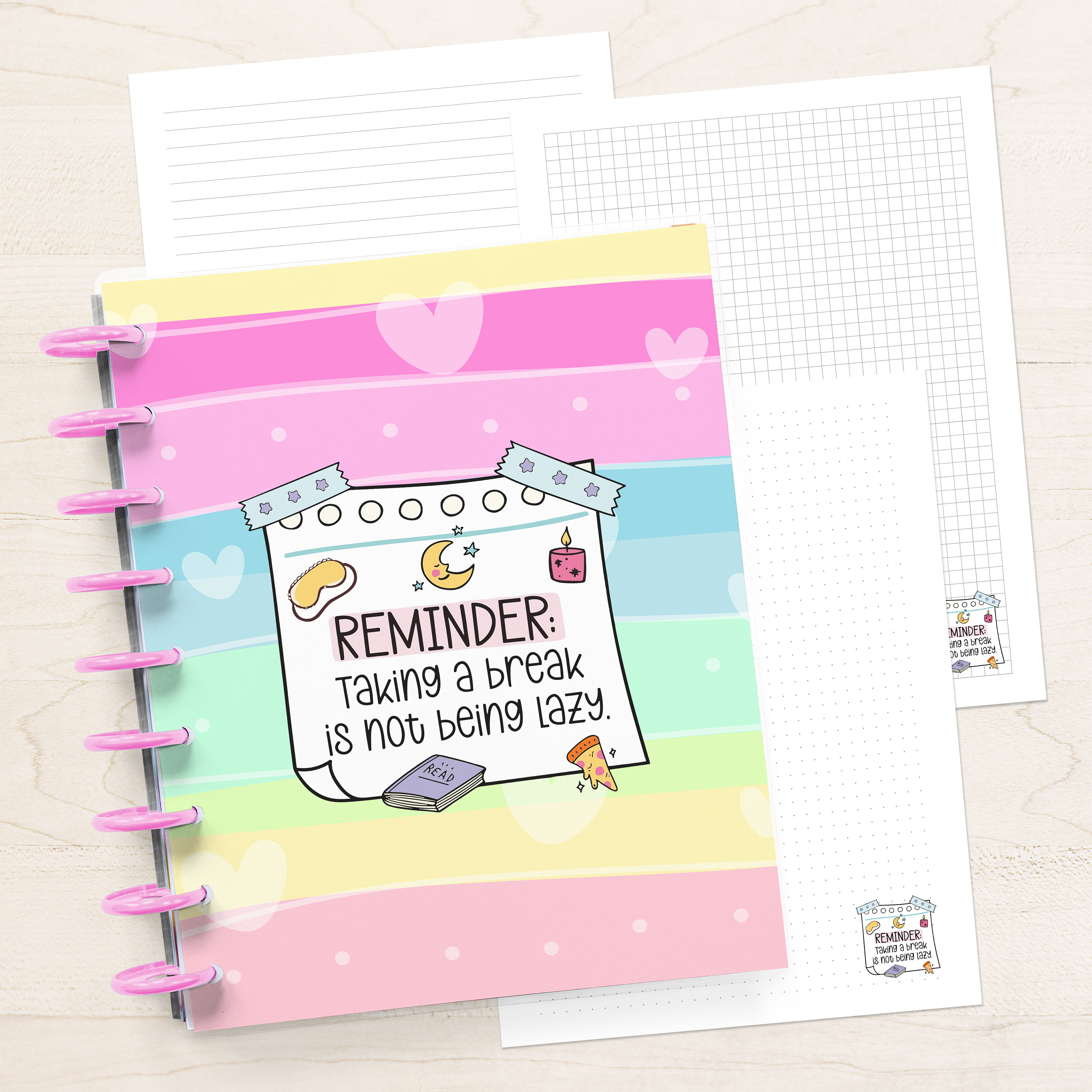 Reminder Note - Planner Cover, Planner Sheets, Happy Planner, Planner ...