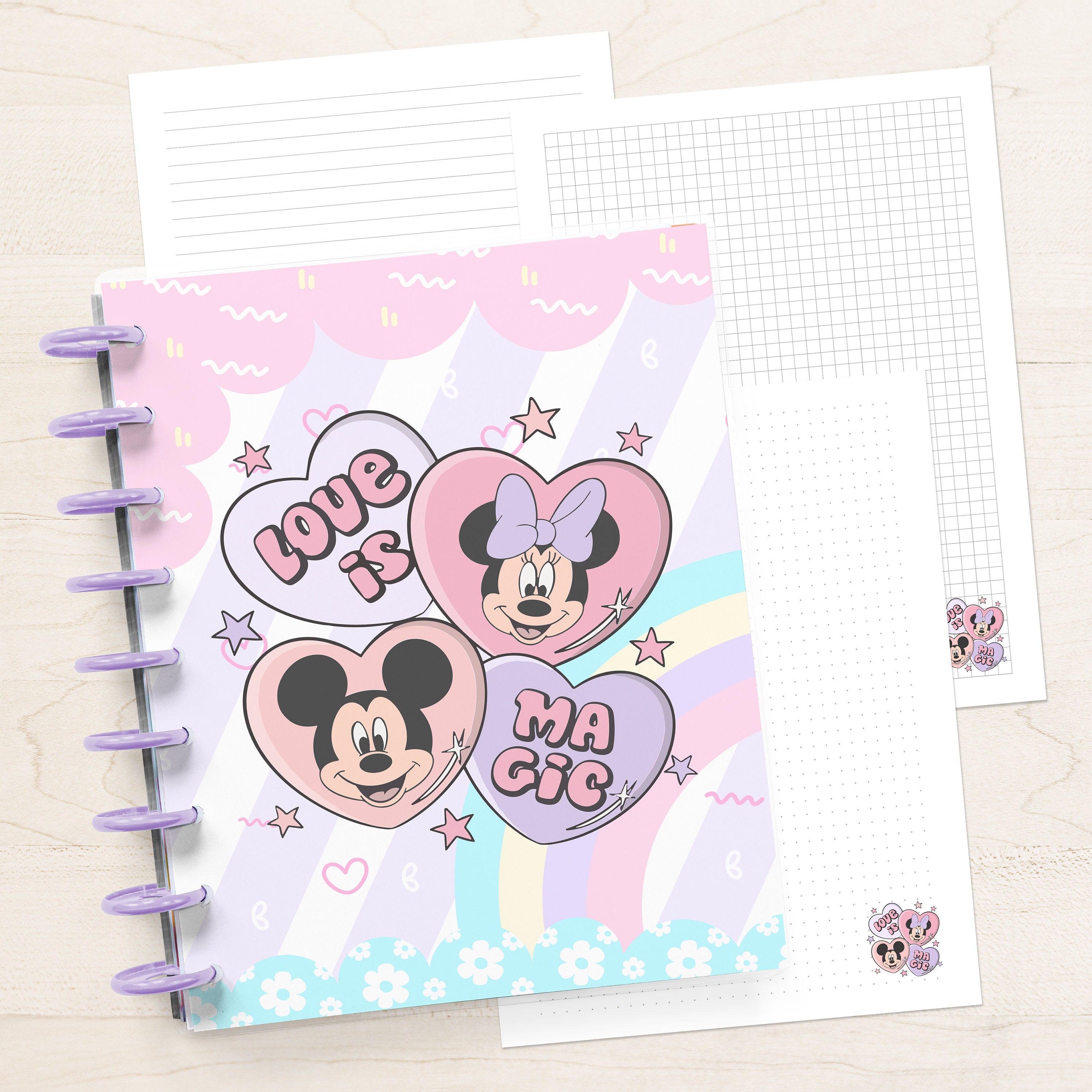 Minnie Love Mickey - Planner Cover, Planner Sheets, Happy Planner ...