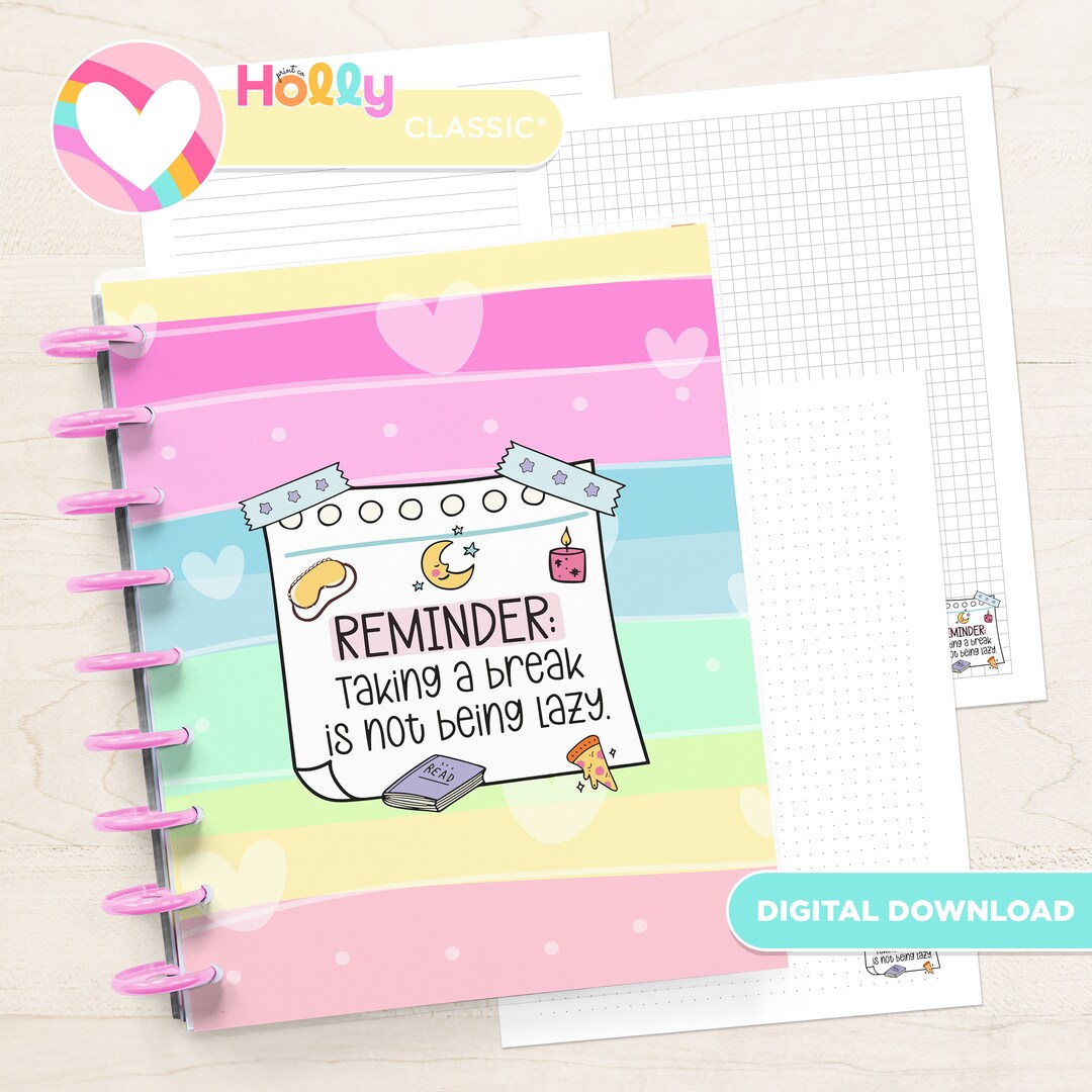 Reminder Note - Planner Cover, Planner Sheets, Happy Planner, Planner ...