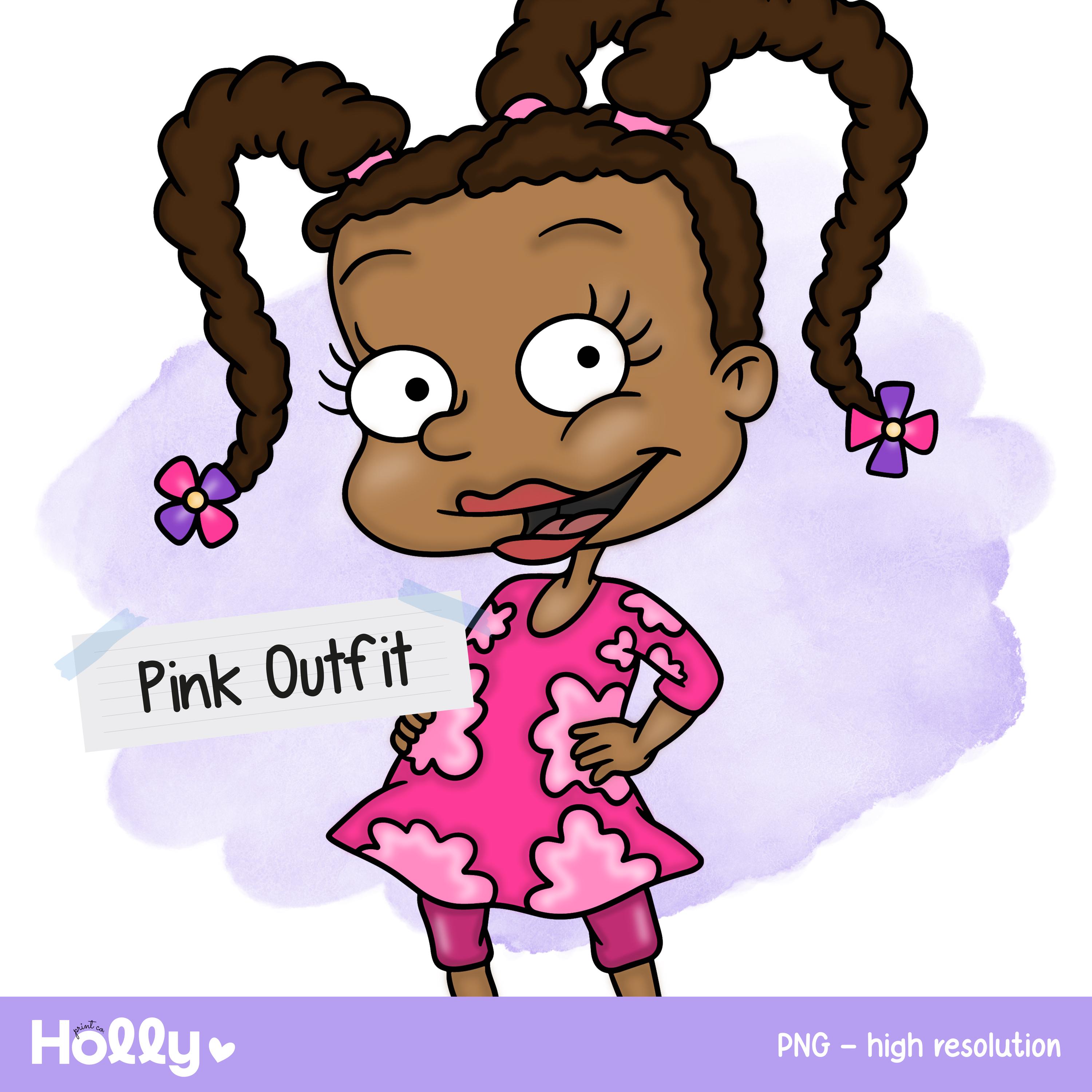 Susie Rugrats Pink Outfit - Clipart Png, Sublimation Fabric, Fabric ...
