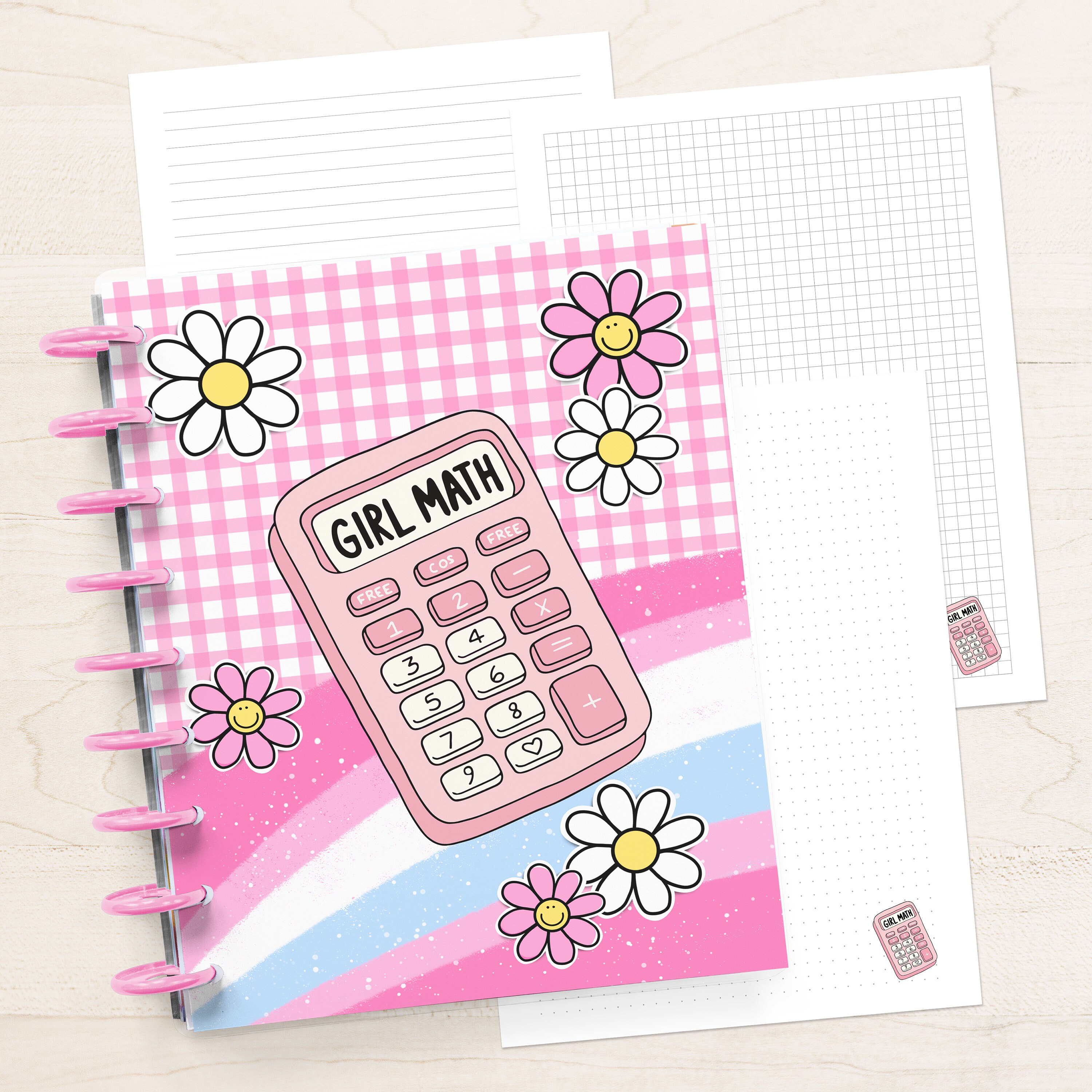 Girl Math - Planner Cover, Planner Sheets, Happy Planner, Planner ...