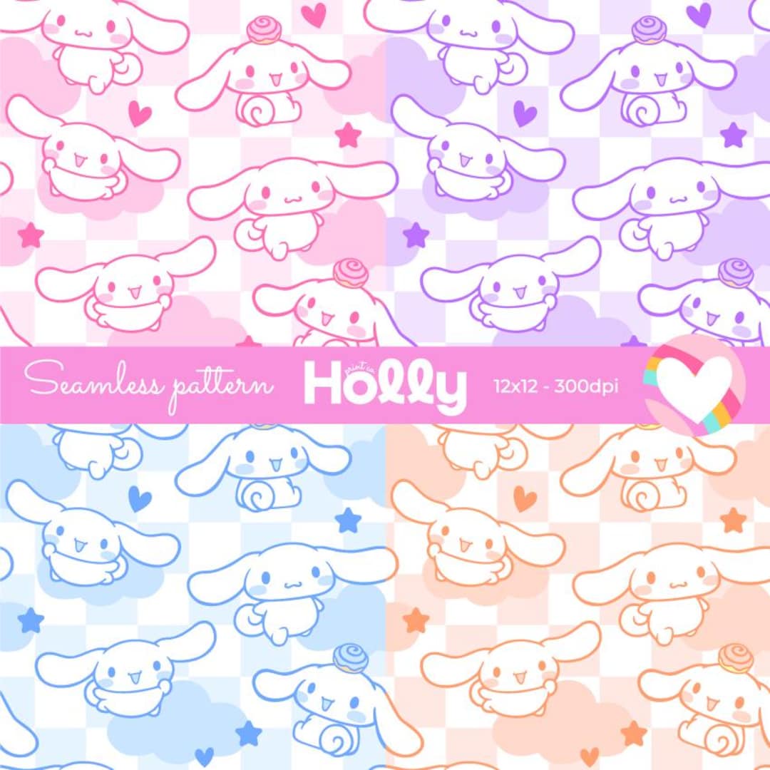Cinnamon Roll Sanrio - Seamless Pattern, Sublimation Fabric, Fabric ...