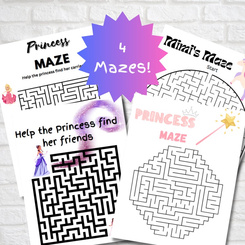 Kids Activity Book | DIY Print for Kids | Princess Coloring Book ...