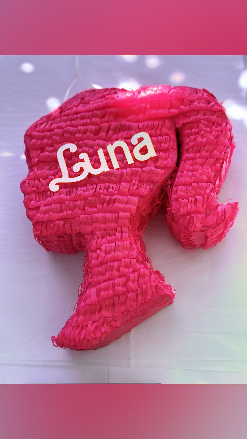 Barbie Silhouette Pinata With Customizable Name 30in - Etsy