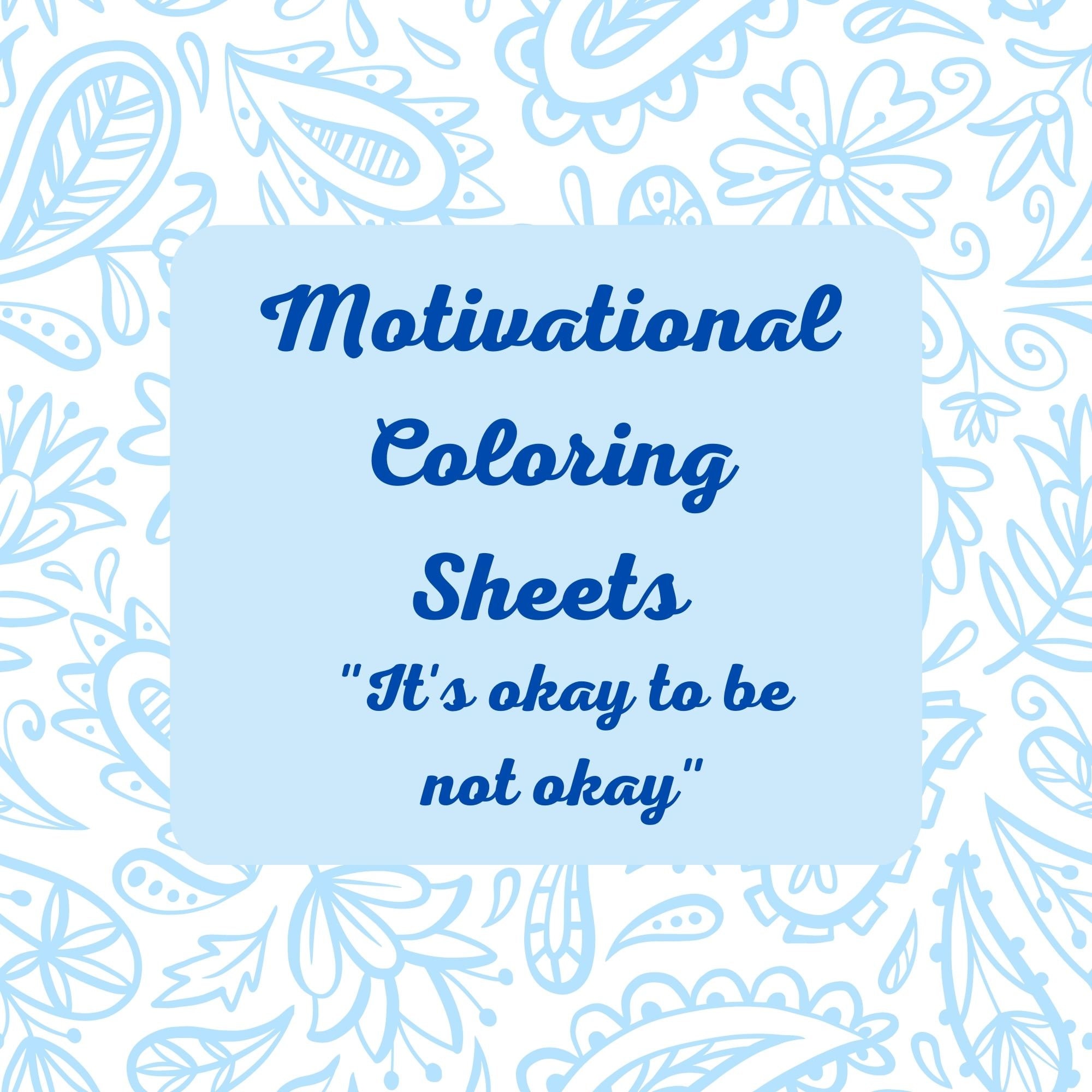 Digital Download - Motivational Coloring Page - Psychiatric Coloring ...