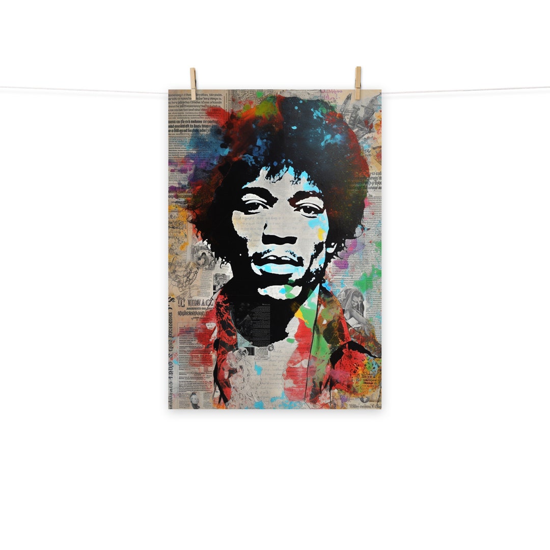 Poster Jimmy Hendrix Collage - Etsy