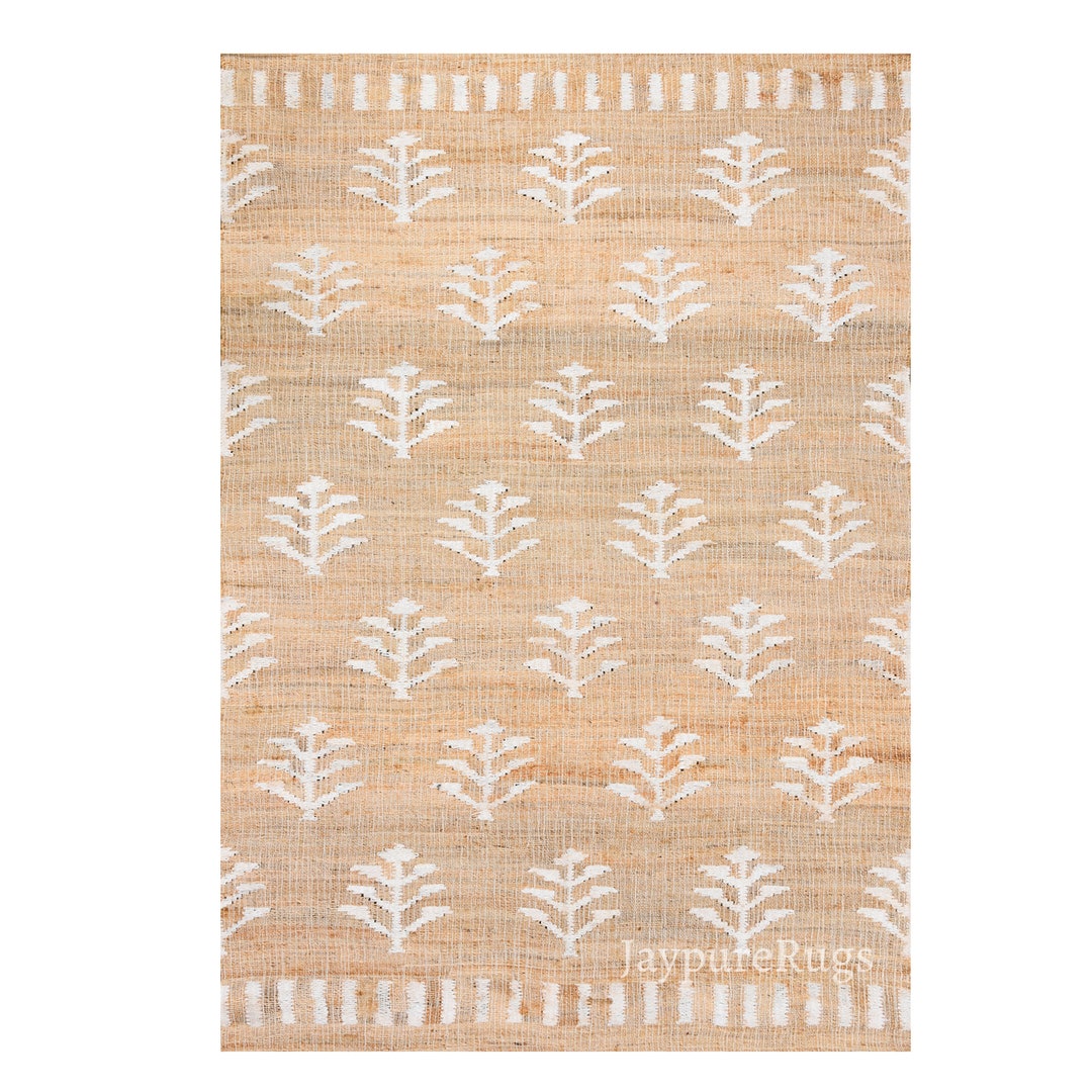 8x10 9x12 Jute Rug Entry Way Jute Rug Flower Jute Rug Handmade Jute Rug ...