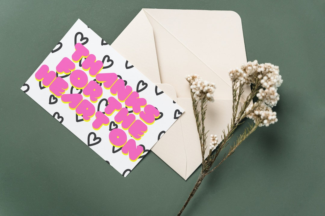 Thanks for the Heart on | Printable Valentines Day Greeting Card ...