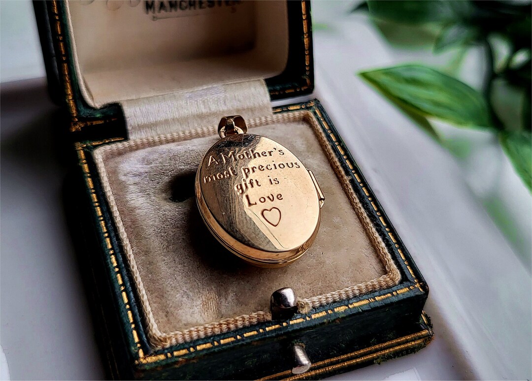 STUNNING Vintage 9ct Gold Locket Pendant. Opens and Closes Smoothly ...