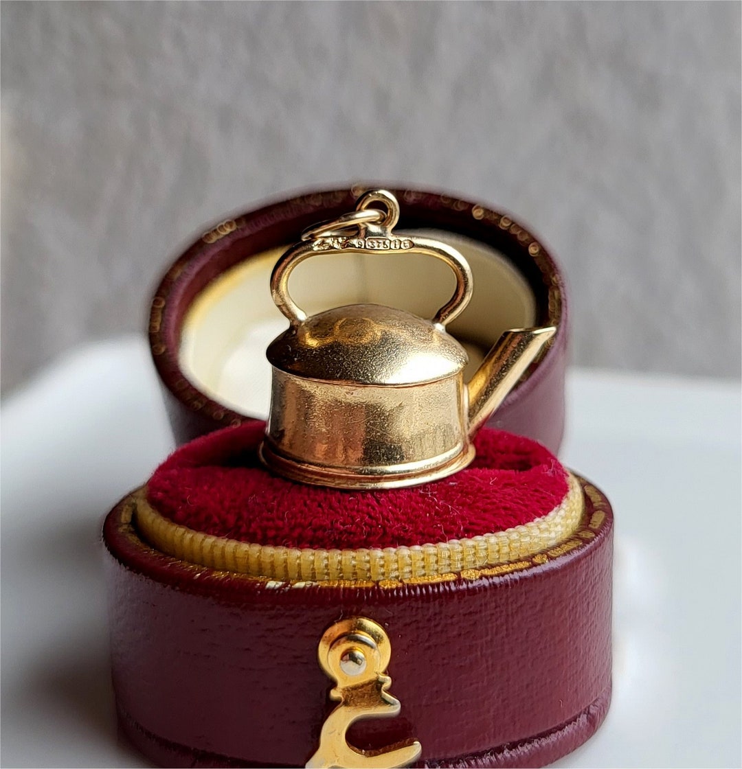 Vintage 9ct Gold Kettle Charm. 9ct Gold Kettle Pendant. LAYAWAY ...