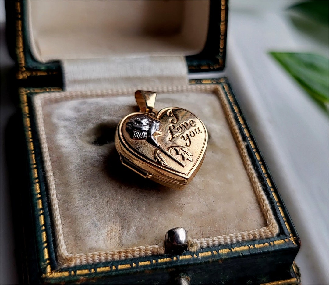STUNNING Vintage 9ct Gold Locket Pendant. Opens and Closes Smoothly ...