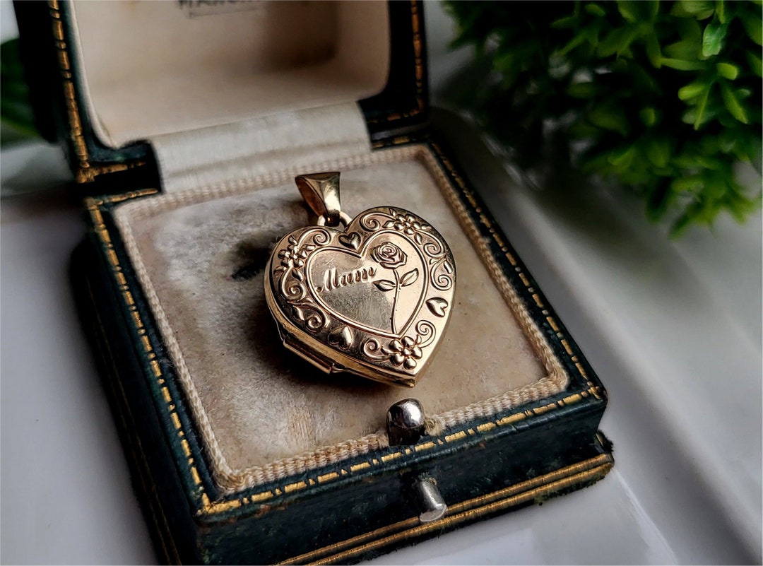 STUNNING Vintage 9ct Gold Mum Locket Pendant. Opens and Closes - Etsy