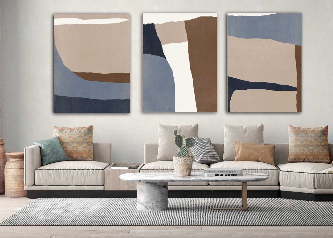 Abstract, Geometric, Set of 3, Wall Art, Digital Download - Etsy