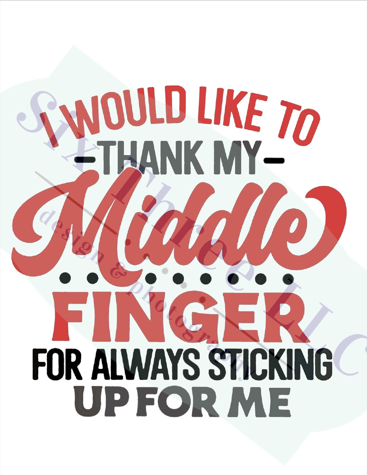 Funny Middle Finger Quote Design - Etsy