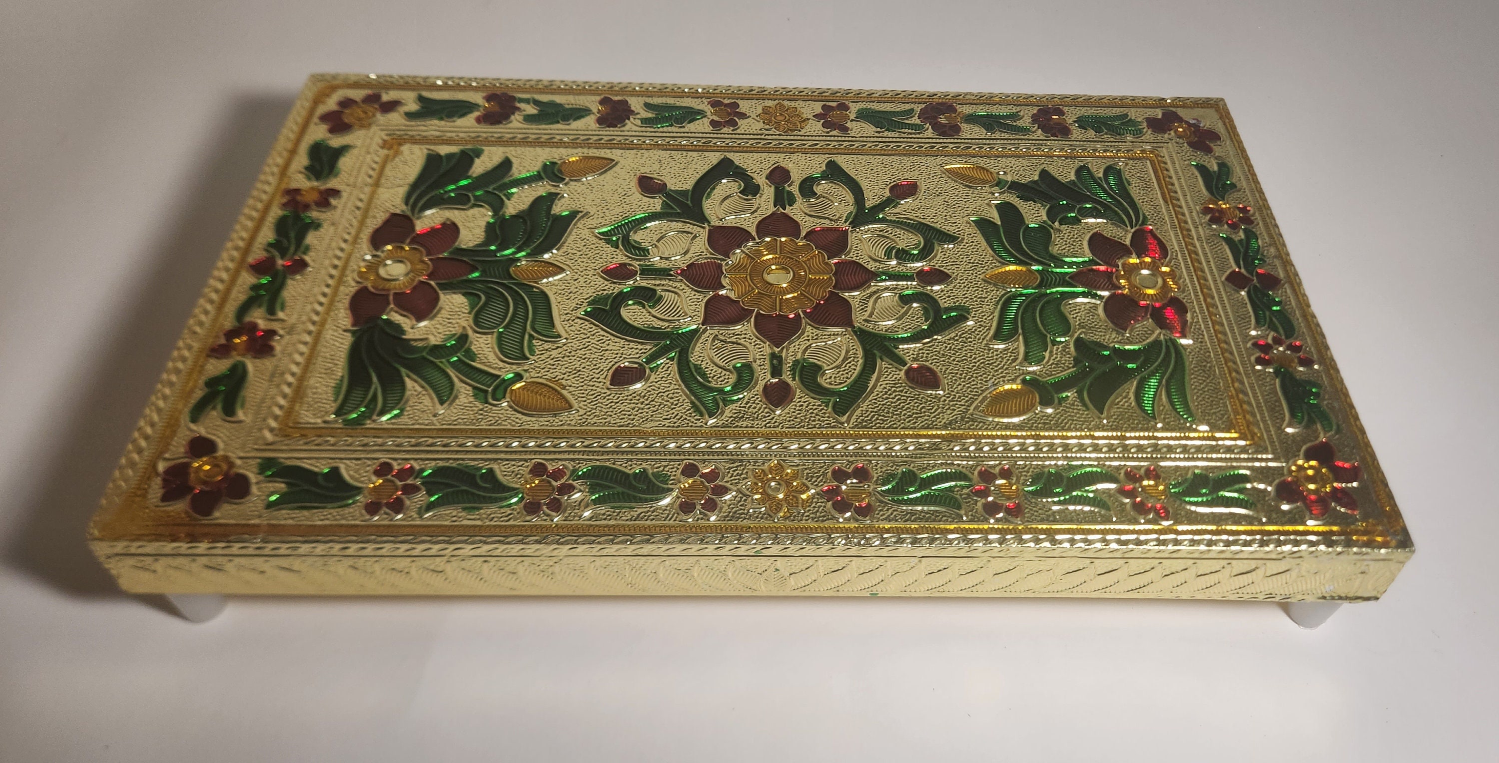 Peacock Wooden Laddu Gopal Sinhasan for Pooja Mandir Kanha Ji Singhasan ...