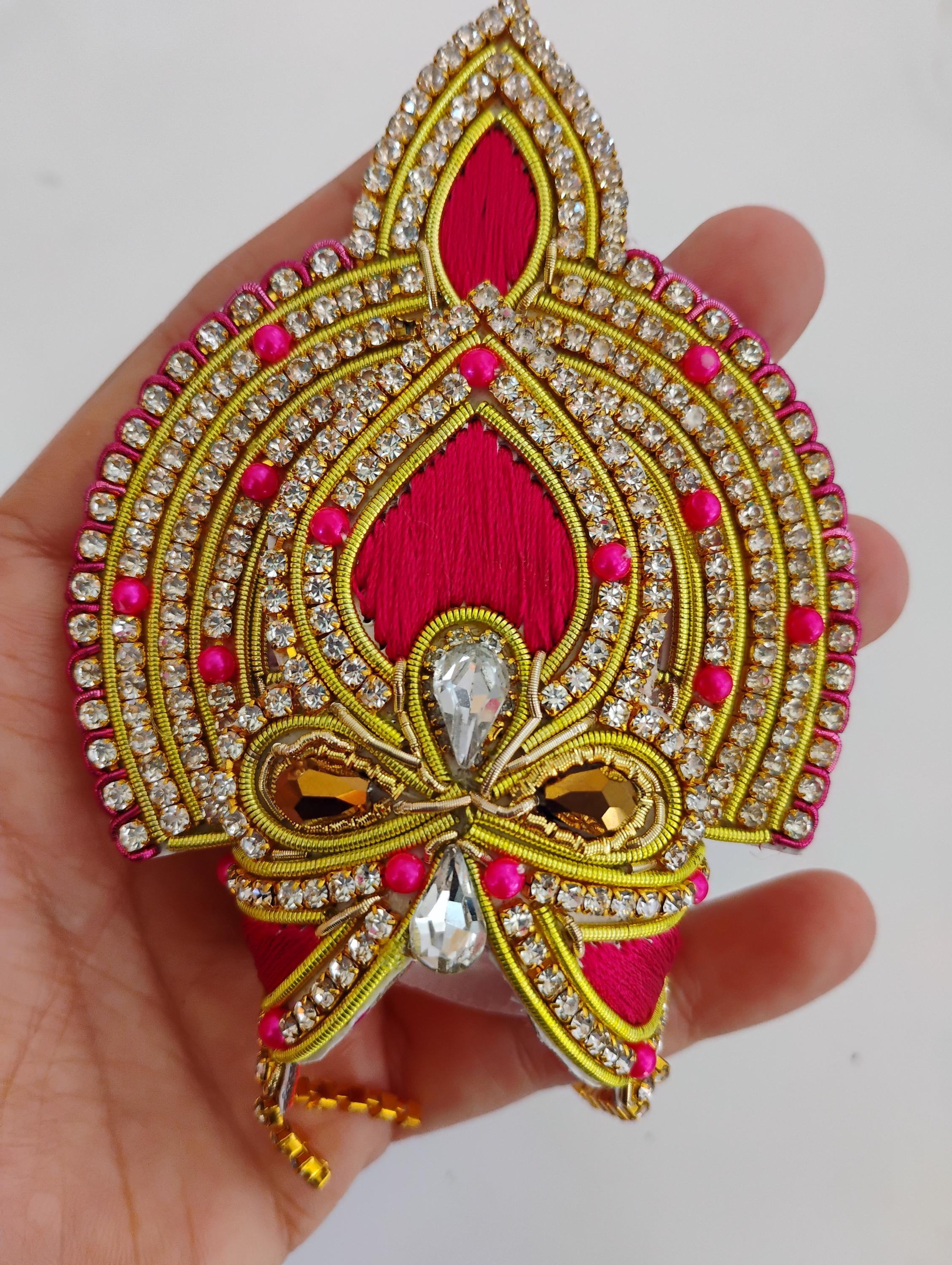 Beautiful Lehenga Patka Set for Mata Rani | Ganesh Ji | Mukut | Dress ...