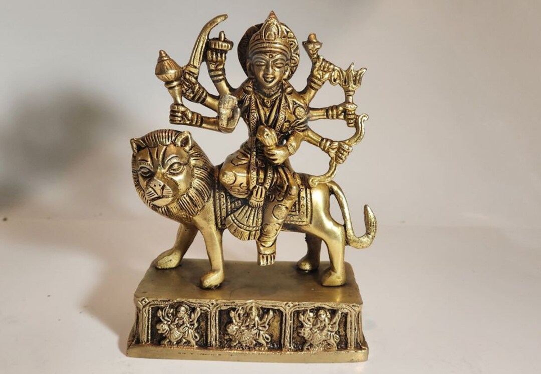 Brass Statue Idol of Sherawali MATA Murti Brass/goddess Durga Maa ...