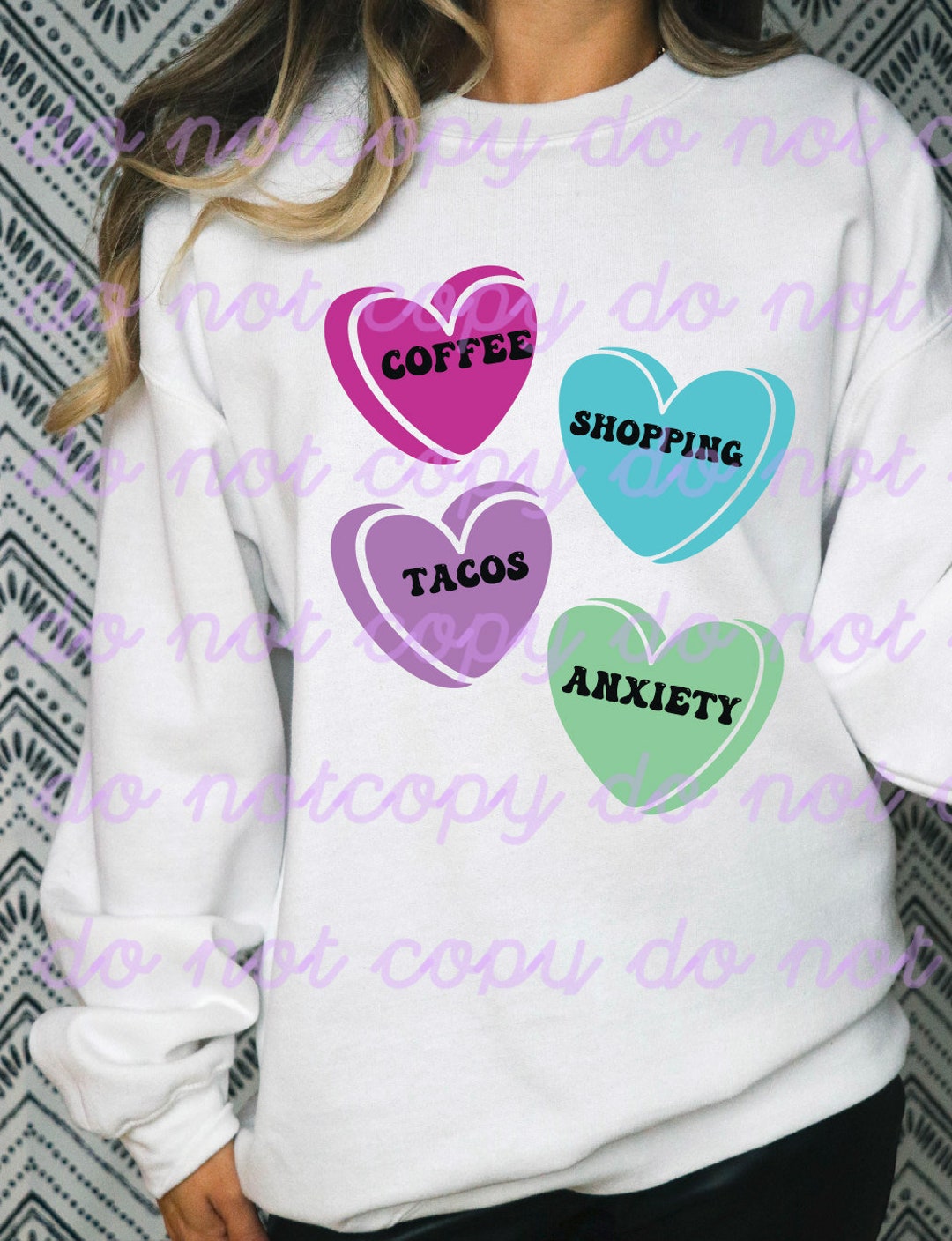 Coffee Anxiety Funny Candy Heart Svg/png Clipart - Etsy