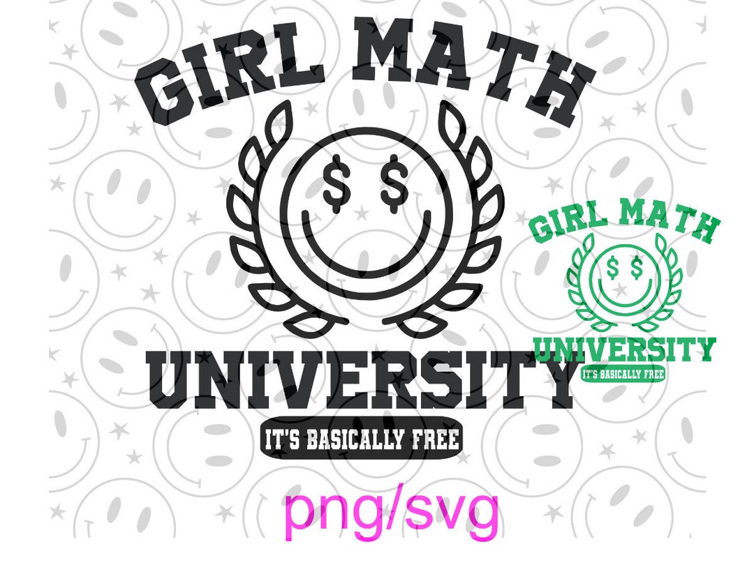 Girl Math University Original PNG/SVG - Etsy