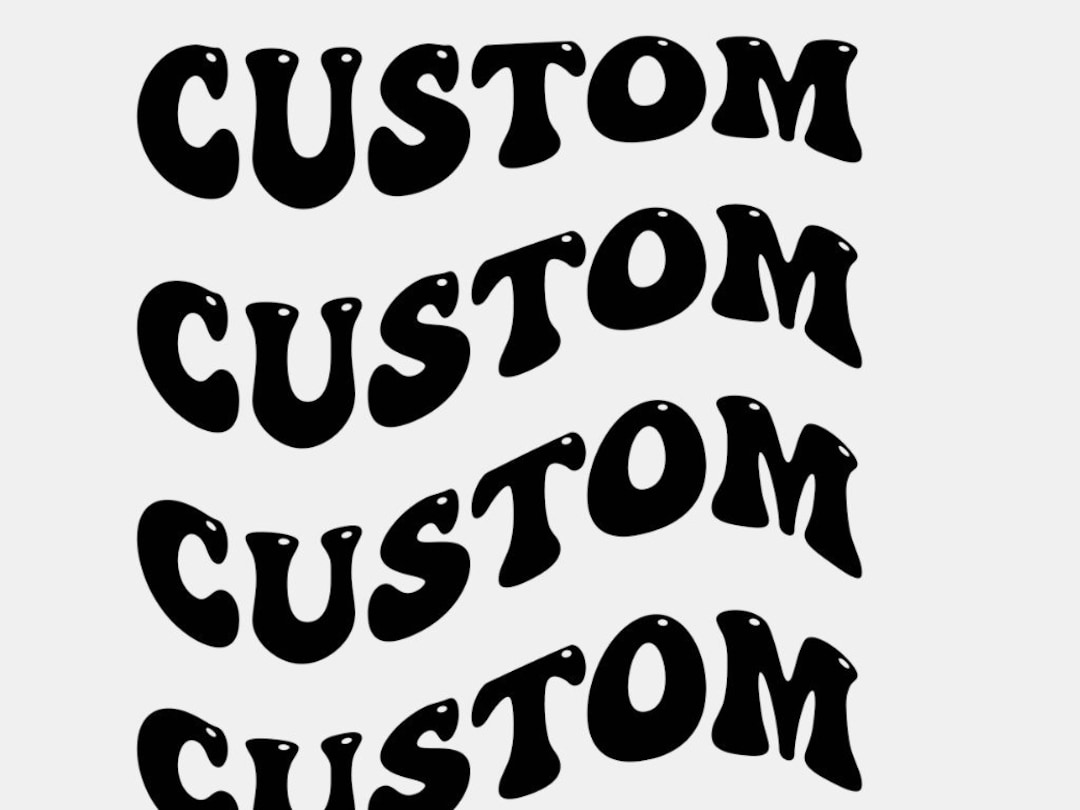 Custom Wavy Font File - Etsy