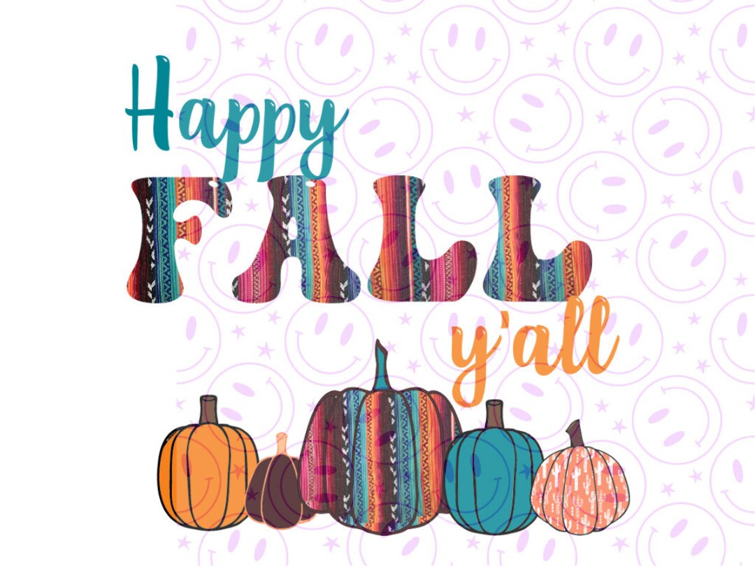 Westerm Happy Fall Serape Png - Etsy