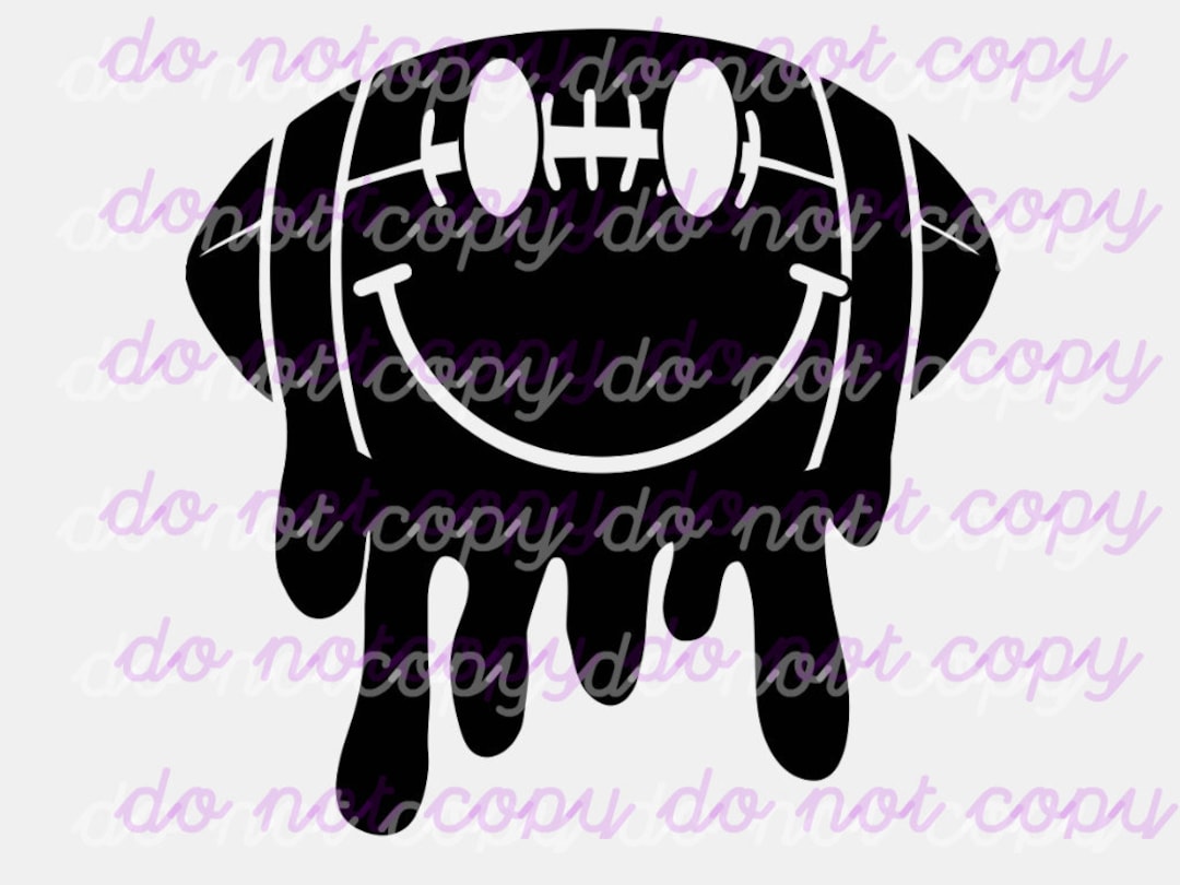 Football Melting Smiley Png/svg Original - Etsy