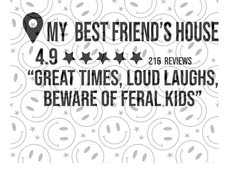 MY BEST Friends House REVIEW Png/svg - Etsy