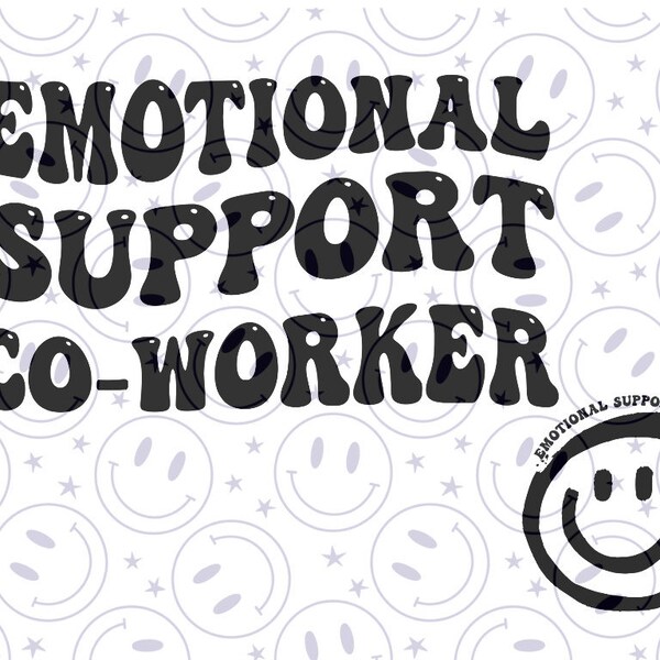 Emotional Support Co Worker Svg - Etsy
