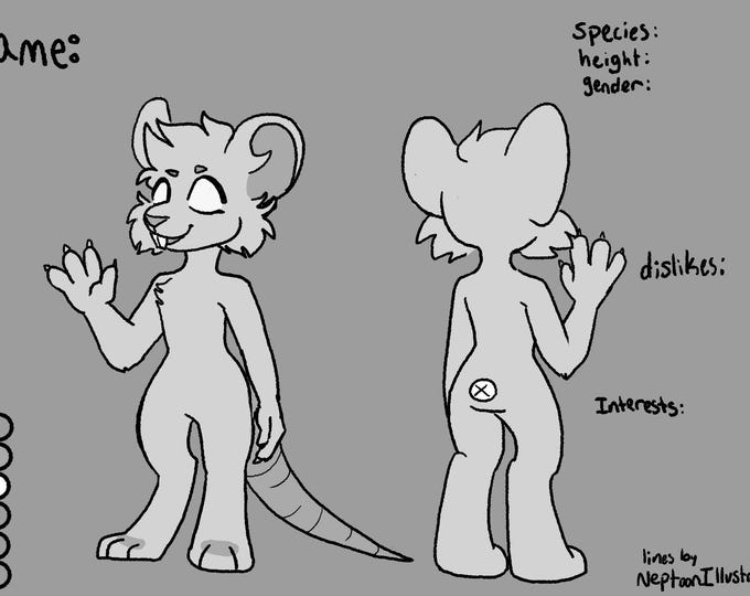 Peace Reference Sheet Furry Base - Etsy Canada