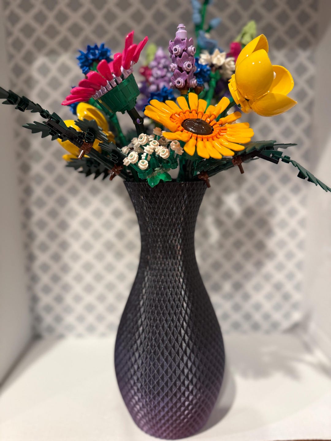Square Pattern Vase | Any Color | Flower Vase - Etsy