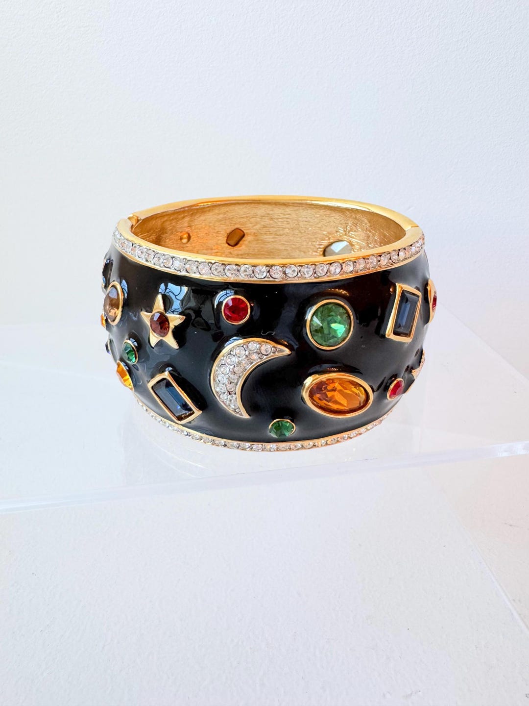 Kenneth Jay Lane Enamel Celestial Cuff Bracelet - Etsy