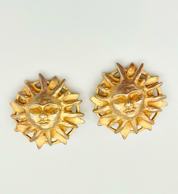 Vintage Dauplaise Large Sun Earrings