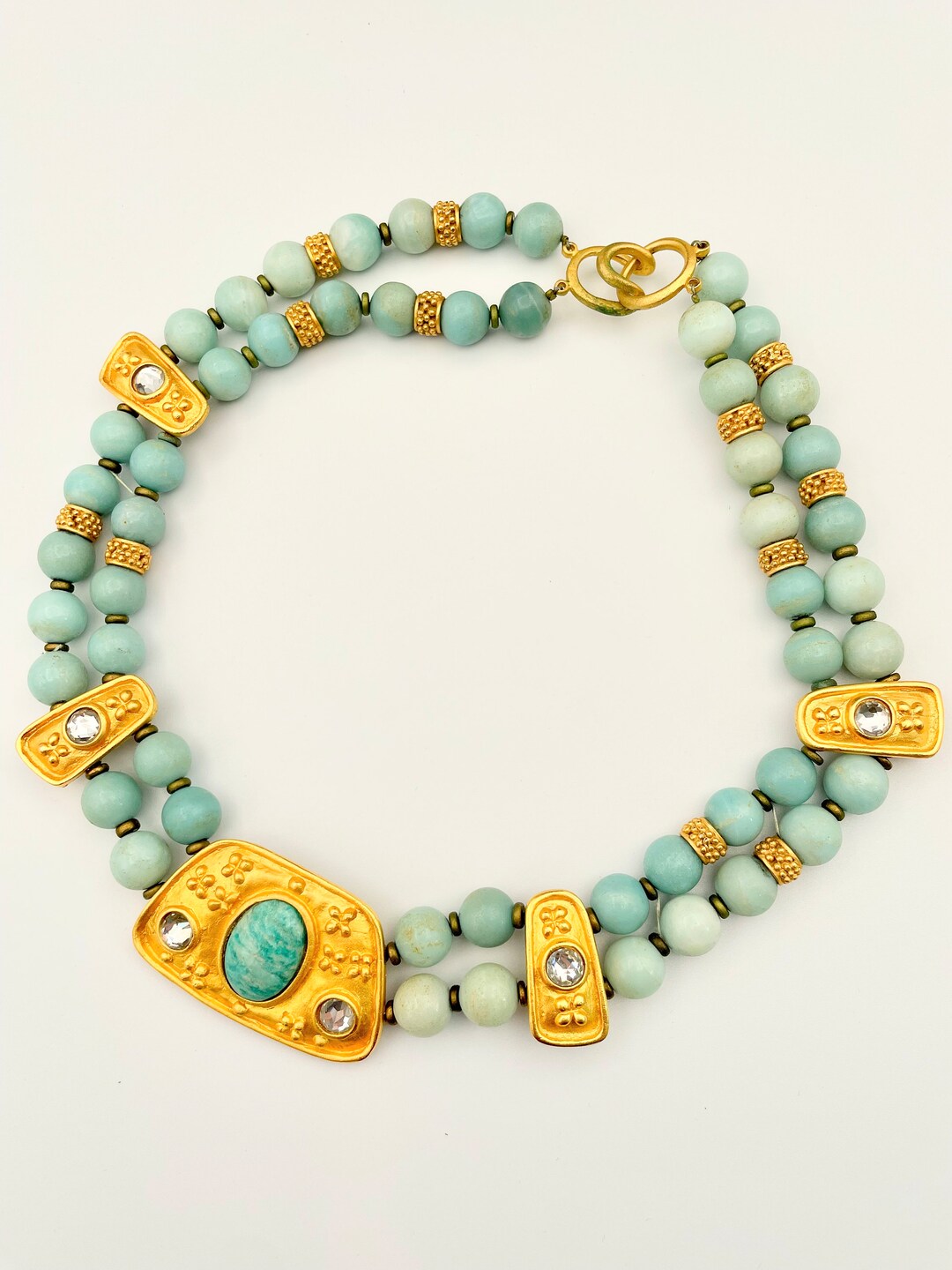 Vintage Leslie Block Etruscan Bead Necklace - Etsy