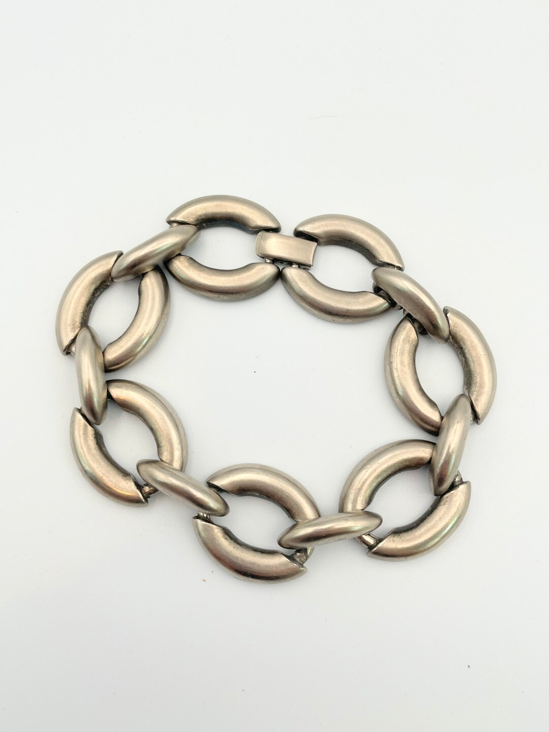 Vintage Erwin Pearl Pewter Link Bracelet - Etsy