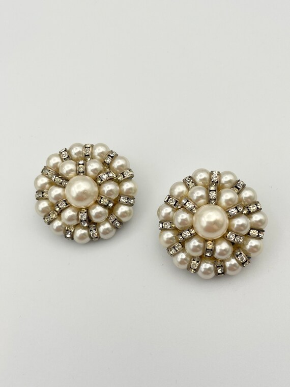 Vintage pearl cluster rhinestone - Gem