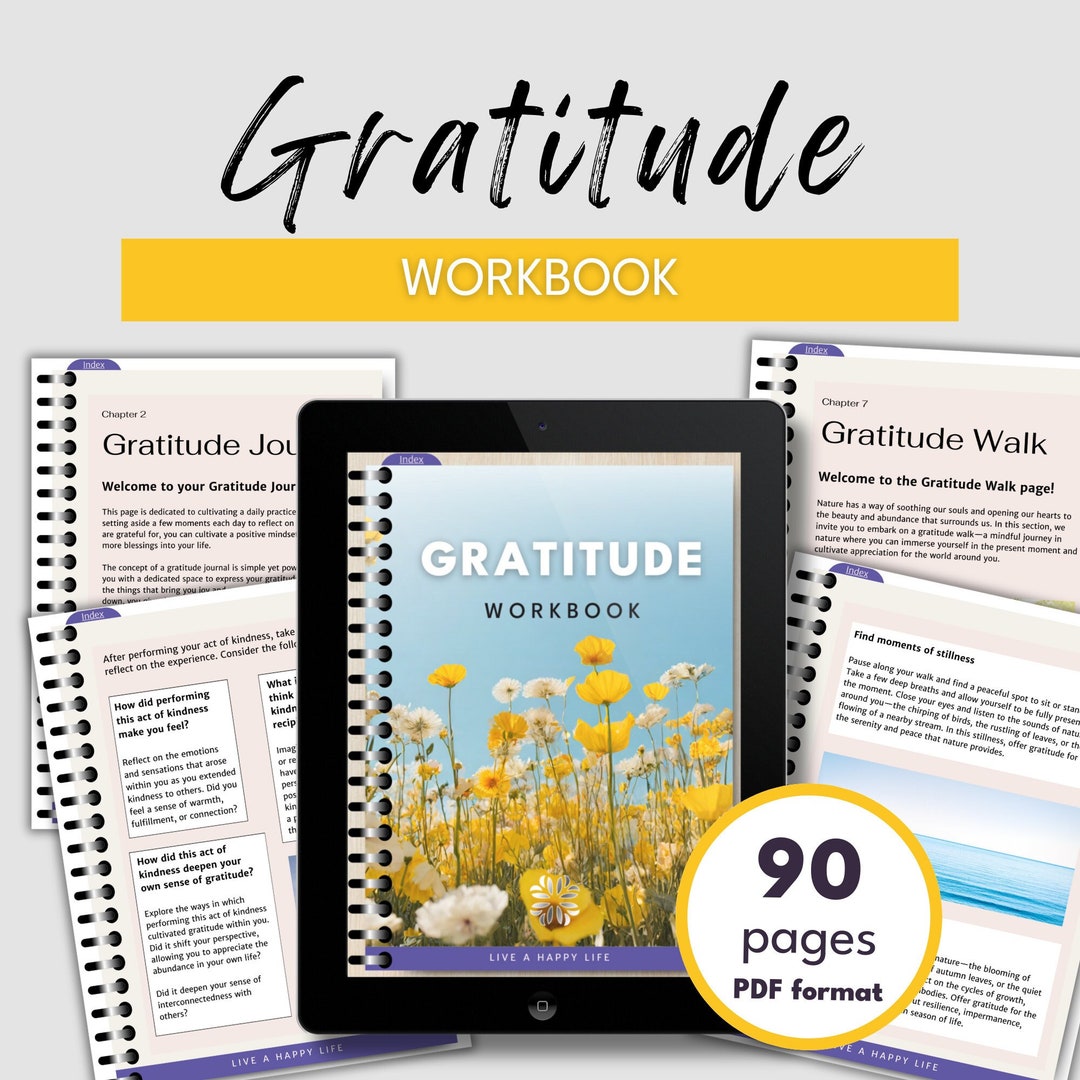 Gratitude Journey Workbook for Mind, Heart, and Soul - Nurturing Inner ...