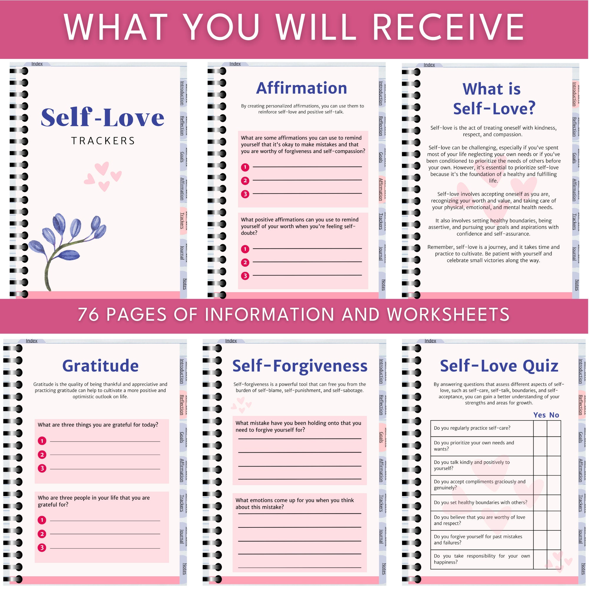 Self Love Workbook for Mind, Body, and Soul and Achieving Inner Peace ...