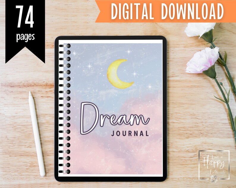 Dream Journal Digital Download Printable PDF Dream Tracker - Etsy