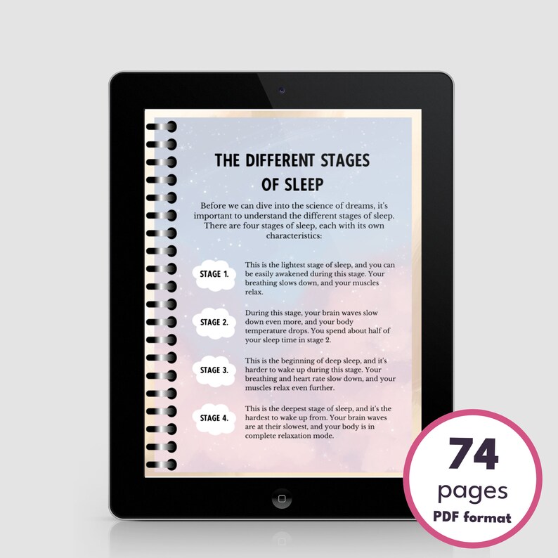 Dream Journal, Digital Download, Printable PDF, Dream Tracker - Etsy