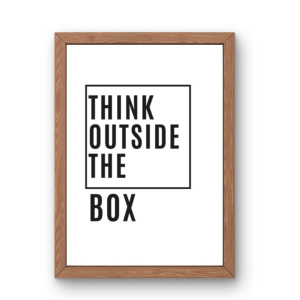 Think Outside the Box Poster - Etsy