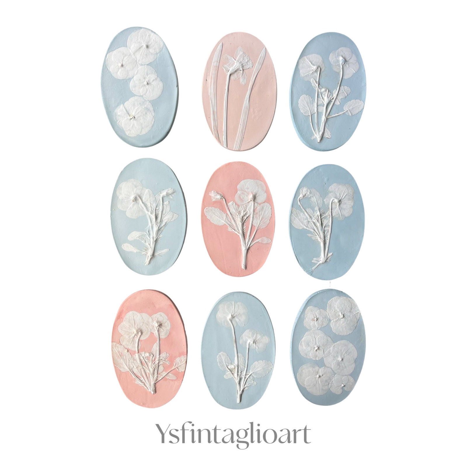 Oval Bas Relief Florals for Hanging holiday,easter,mothers Day Gifts - Etsy