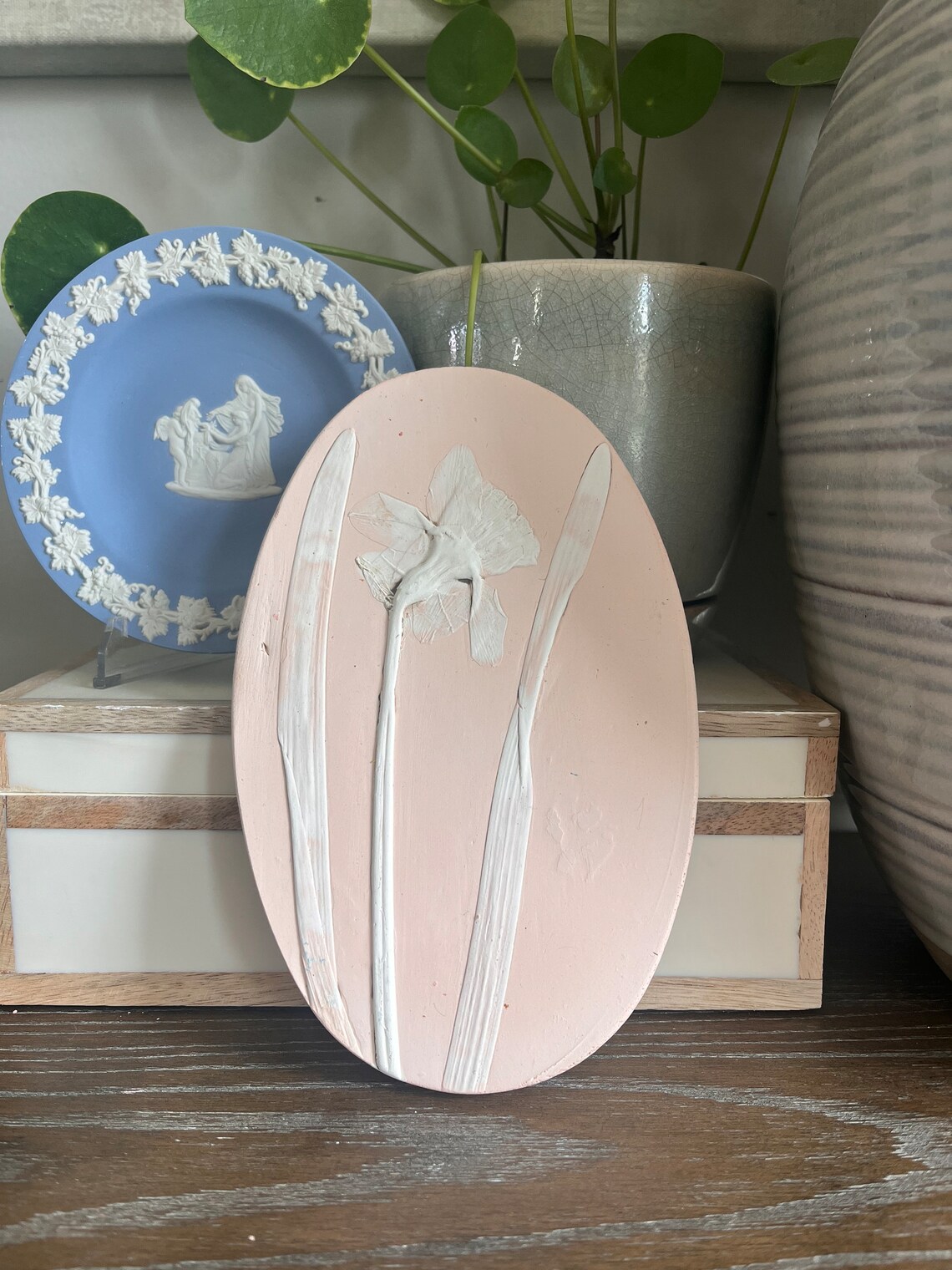 Oval Bas Relief Florals for Hanging holiday,easter,mothers Day Gifts - Etsy